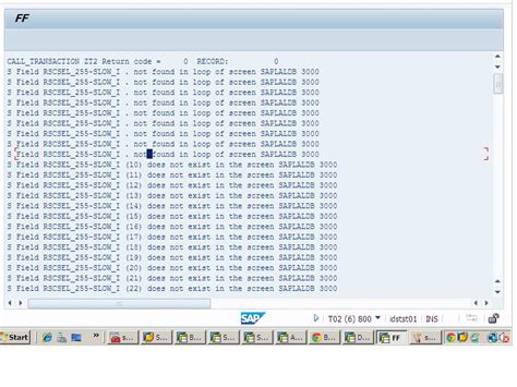 solved bdc recording only 8 entries captured multiple s sap