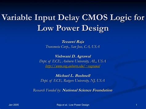 Ppt Variable Input Delay Cmos Logic For Low Power Design Powerpoint