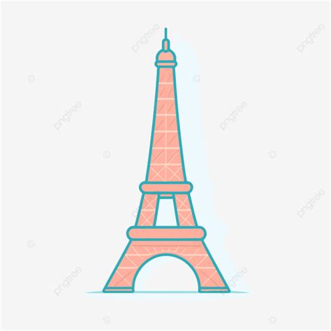 흰색 바탕에 분홍색 에펠탑 벡터 흰색 배경에 에펠탑을 묘사한 직계 아이콘 Flaticon 및 드리블에 의한 벡터 일러스트 비핸스 Hd Png 일러스트 및 벡터 에