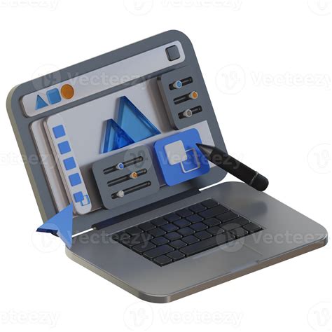 3d Computer Laptop Graphic Design 14220143 Png