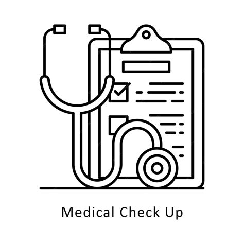 Premium Vector Medical Check Up Vector Outline Icon Style Illustration Symbol On White