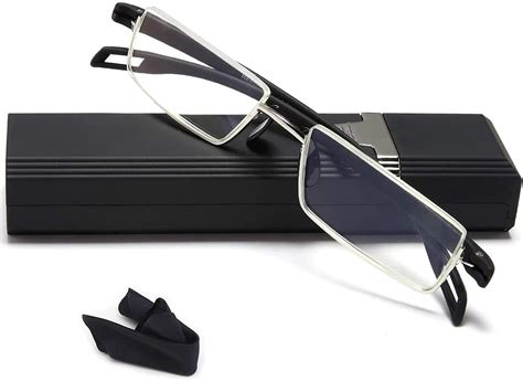 Dbeftli Half Frame Reading Glasses Half Rim Computer