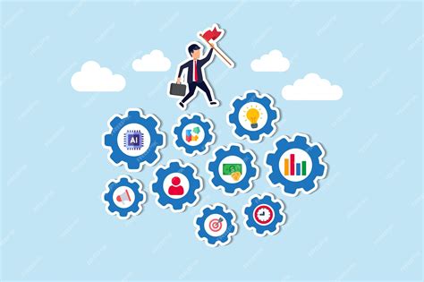 Premium Vector Management Or Project Manager Working Process Workflow To Success Corporate