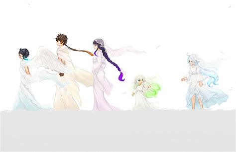 Raiden Shogun Zhongli Furina Nahida And Venti Genshin Impact Drawn By Oroshi 122 Danbooru