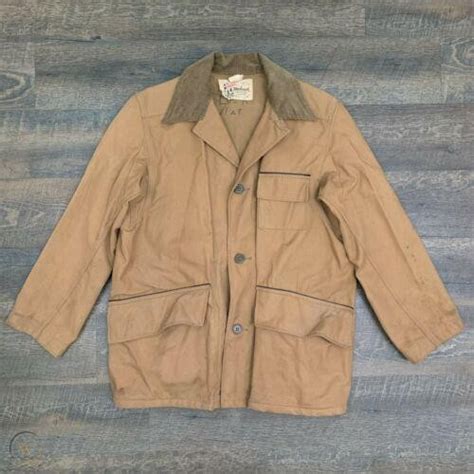 Duxbak Vtg 40s 50s Cotton Canvas Duck Hunting Coat Jacket Mens 38 S