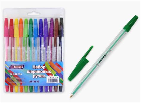 Набор шариковых ручек Asmar 12 цветов купить с доставкой по выгодным ценам в интернет