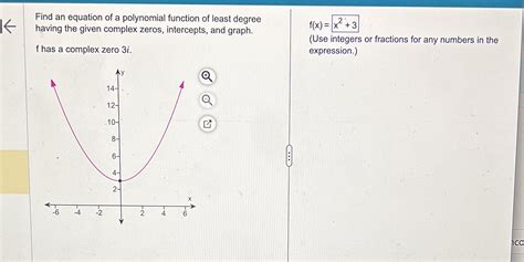 [solved] find an equation of a polynomial function of least degree f x