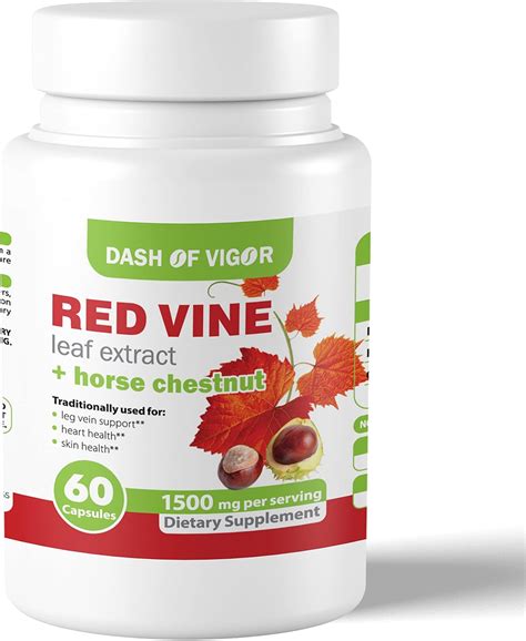 Dash Of Vigor Red Vine Leaf Extract Vitis Vinifera And