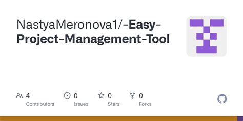GitHub NastyaMeronova Easy Project Management Tool
