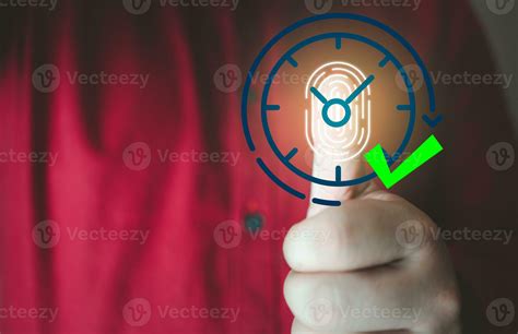 Employees Fingerprint Scan For Biometrics Digital Time Recorder Attendance Identity