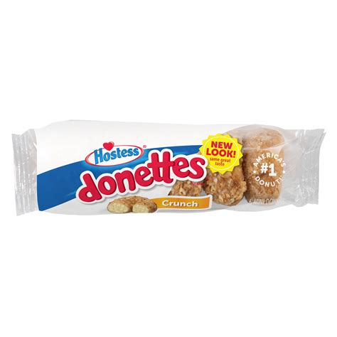 Hostess Crunch Donettes Donuts Single Serve 6 Count Wide