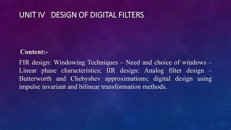 Digital Signal Processing And Its Applications Syllabus And Introduction Ppt