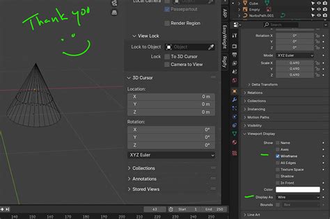 4 2 4 modeling shaded and wireframe in same viewport modeling