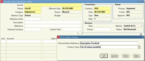 Oracle Applications Oracle Applications FlexField Details