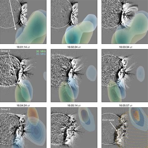 Sequence Of Lofar Tied Array Filled Contours Showing The Location Of