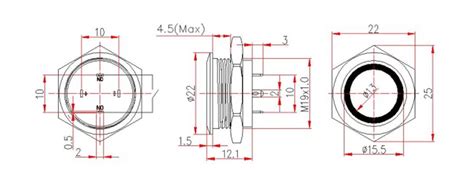 Great Low Profile Push Button Switch FILN Short Profile Customizable MM Low Profile Push