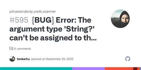 Bug Error The Argument Type String Cant Be Assigned To The Parameter Type String