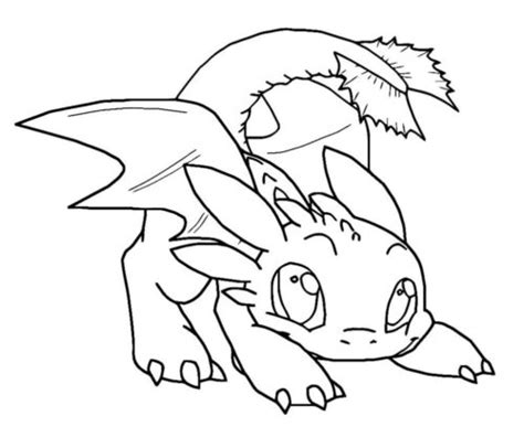 Cute Toothless Coloring Page Turkau