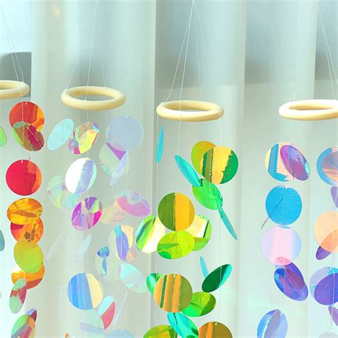 Poom Diy 봉봉 스팽글 홀로그램 모빌 썬캐쳐 만들기 키트