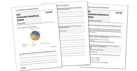 Standard Graphical Forms Qs4 Quick Quants Worksheets For A Level Economics Shop Tutor2u