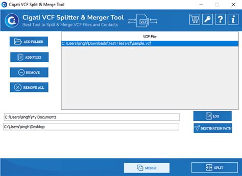 VCard Splitter Merger Split Merge VCF Files And Contacts