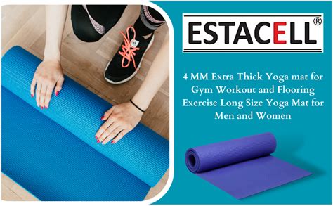 Estacell Yoga Mat For Exercise Home Workout Mats For Women Men