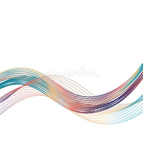 Abstract Colorful Background With Horizontal Wave Illustration Vector