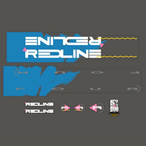 1999 Redline 400exl Decal Set For Grey And Blue Frame Bmx Products Usa