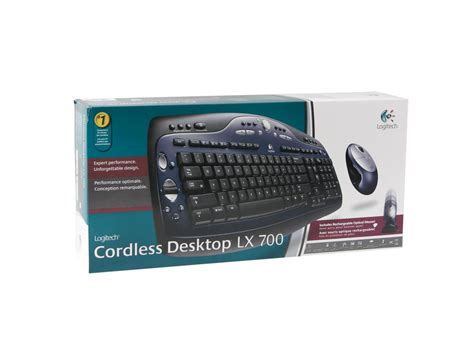 Logitech Cordless Desktop Lx700 967418 0403 Black Rf Wireless Keyboard