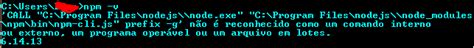 Node Js Npm Prefix G Not Recognized As An Internal Or External Command Stack Overflow