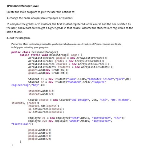 Solved Exercise 1 Employeejava An Employee Has A Name