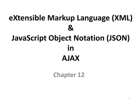 Ppt Extensible Markup Language Xml And Javascript Object Notation Json In Ajax Powerpoint