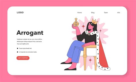 Arrogant Personality Depiction Flat Illustration 42894679 Vector Art