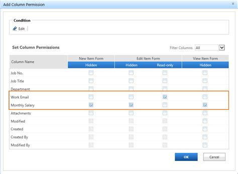 How Does Column Permission Work In Sharepoint Datasheet View Columnview Permission