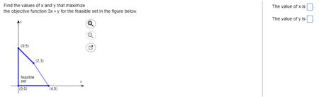 Solved Find The Values Of X And Y That Maximize The Chegg Com