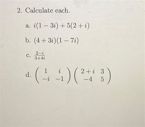 Solved Calculate Each A I I I B I I Chegg