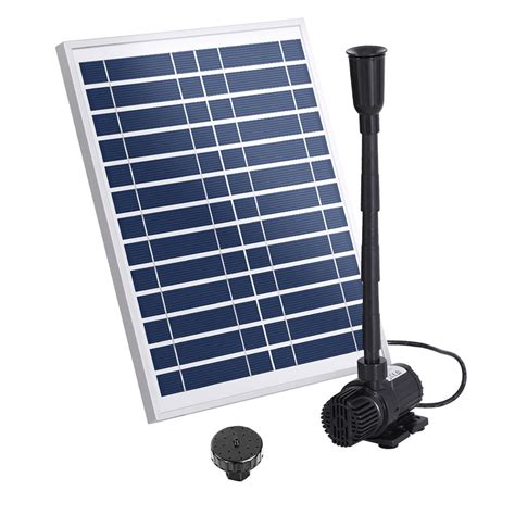 New Submersible Solar Powered Pond Pump Outdoor Garden Water Pool 610l