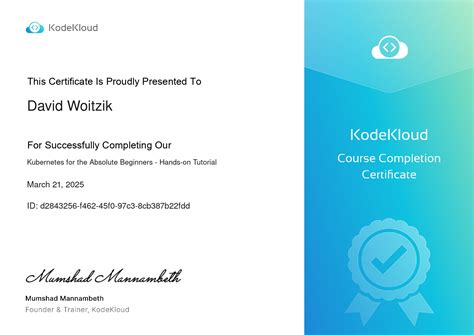 kubernetes for the absolute beginners hands on tutorial certificate