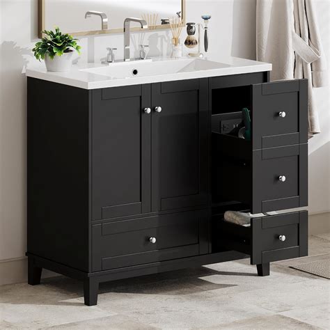Lostcat 36inch Modern Bathroom Vanity With Usb Charging2