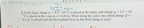 Solved In The Figure Charge Q1 6 5×10 6c ﻿is Placed At The