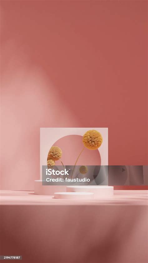 원형 출입구 렌더링 3d 장면 템플릿 핑크 색상 곡선 실린더 연단 세로 0명에 대한 스톡 사진 및 기타 이미지 0명 3차원 형태 강단 Istock