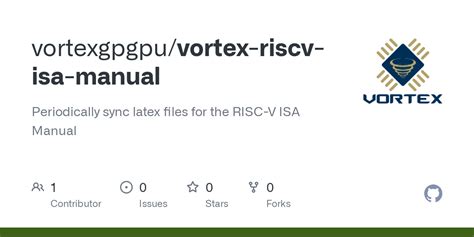 Github Vortexgpgpuvortex Riscv Isa Manual Periodically Sync Latex