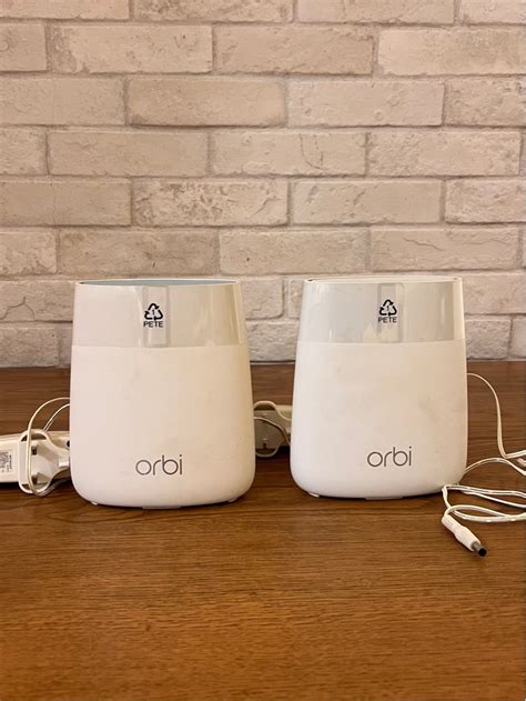 Selling As Is Set Of ORBI Router Satellite Computers Tech Parts Accessories