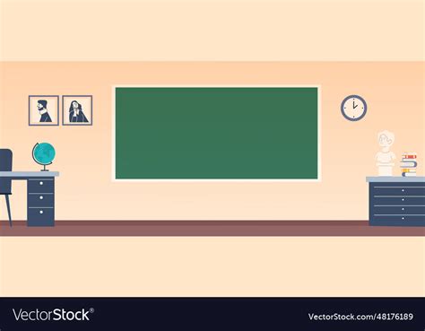 Classroom Interior Empty School Room Royalty Free Vector