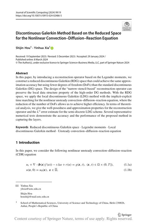 Discontinuous Galerkin Method Based On The Reduced Space For The