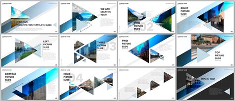 최소한의 프레 젠 테이 션 디자인 삼각형과 삼각형 요소와 포트폴리오 벡터 템플릿 프레 젠 테이 션 슬라이드 전단지 전단지 브로셔