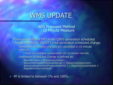 PPT WMS UPDATE PowerPoint Presentation Free Download ID 3366565