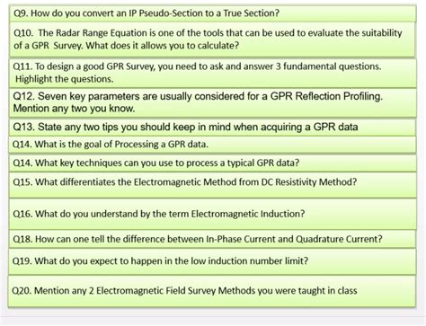 Solved Q9 How Do You Convert An Ip Pseudo Section To A True