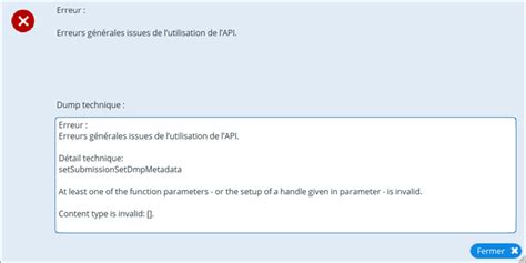 dépannage almapro2 15 8 erreurs issues de l api