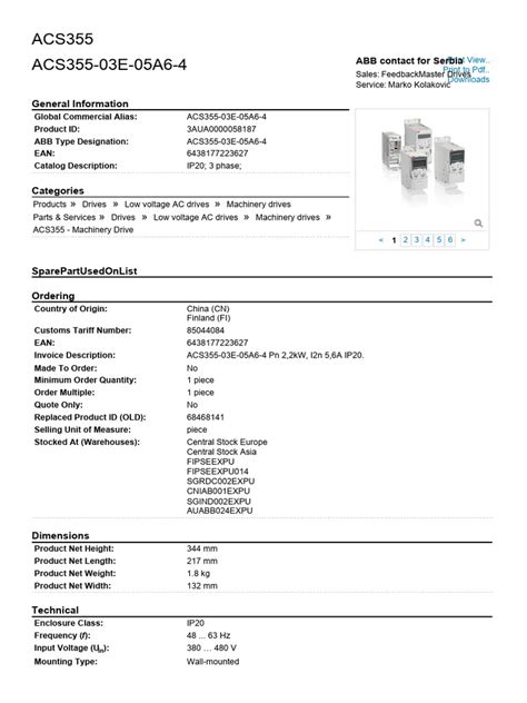 Acs355 Acs355 03e 05a6 4 General Information Pdf Electrical Engineering Electricity